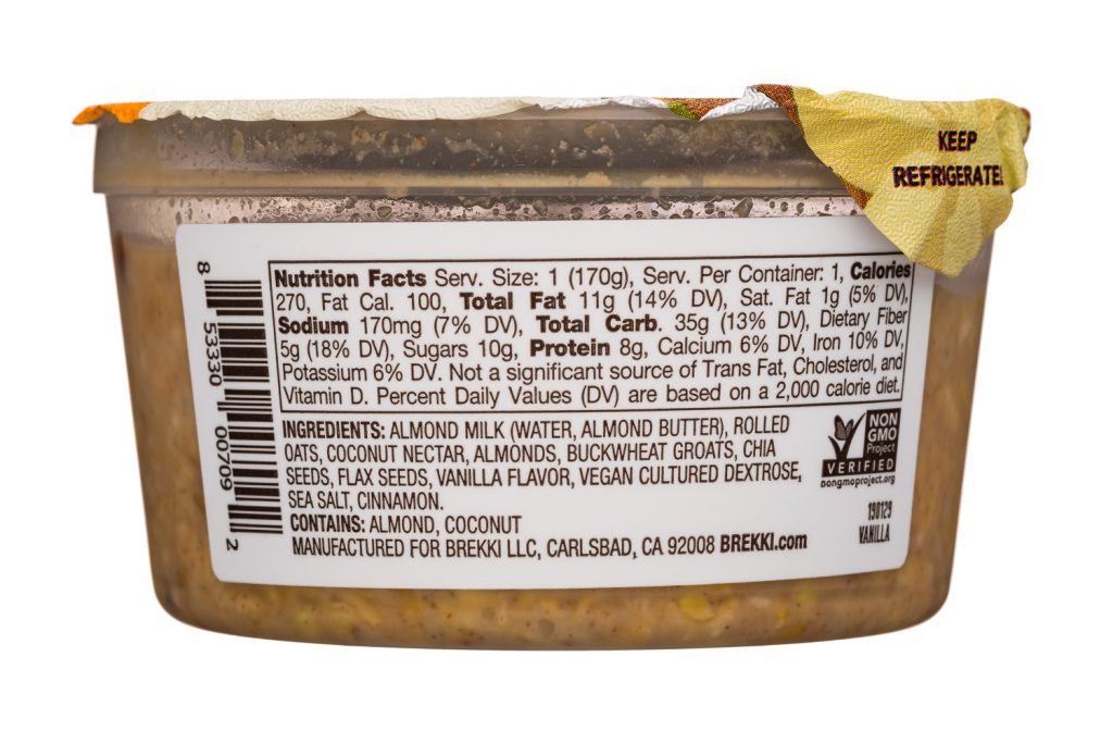 Brekki Overnight Oats Nutrition - Health Benefited